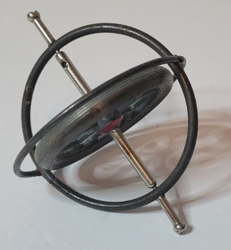 Vintage Old Metal Gyroscope Spin Top Toy | eBay