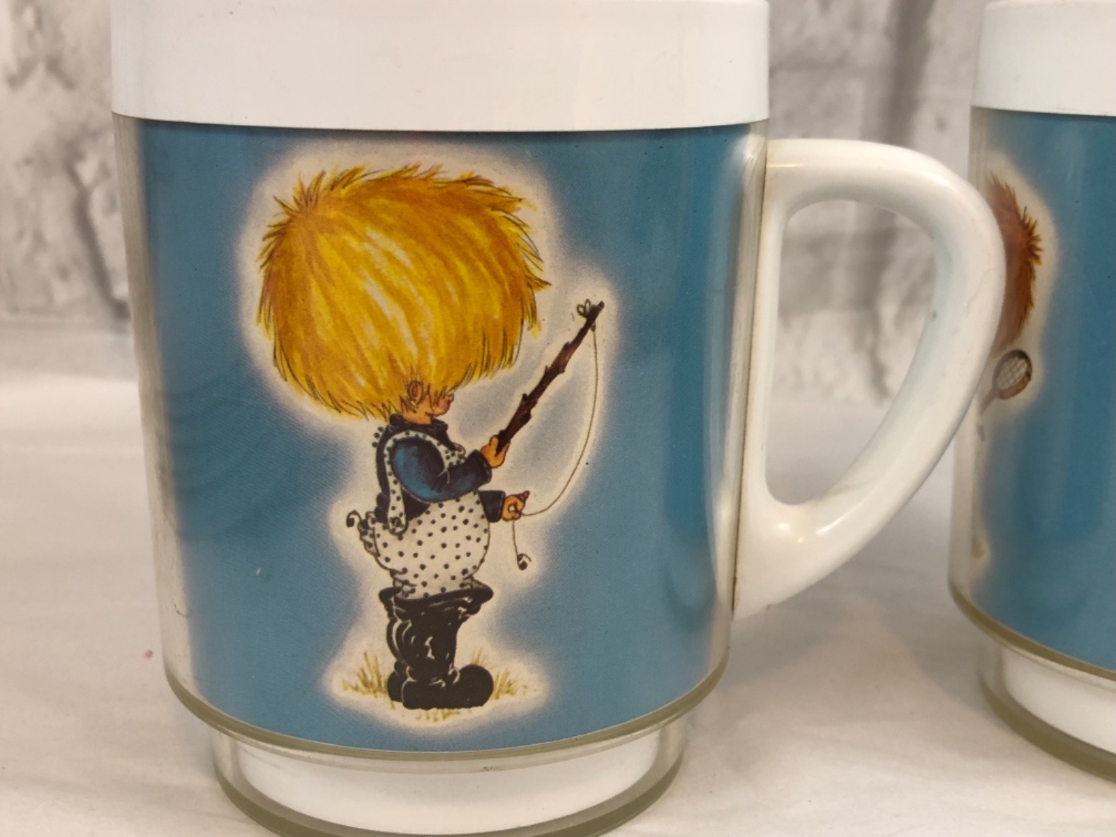 Vintage 1973 Lynn Santarlasci Mop Tops Basketball Themo Serv Coffee Mug ...