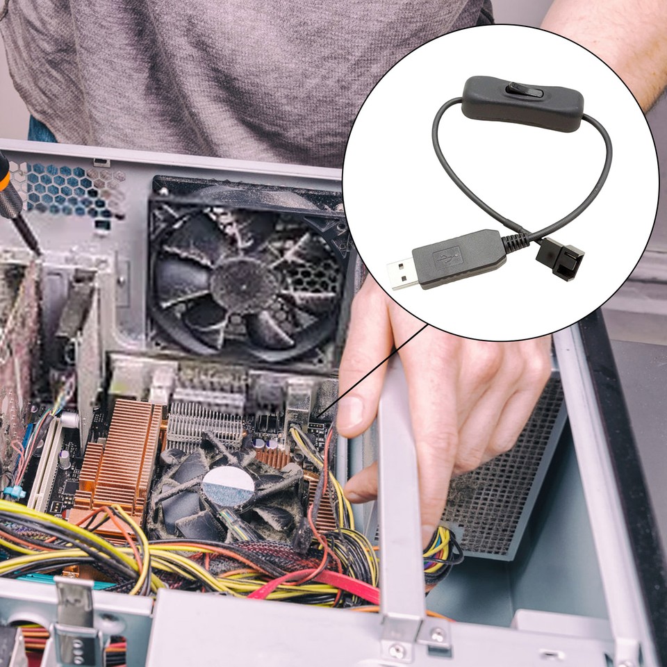 Usb Powered Fan Cable Usb to Computer Fan Adapter Performance Usb to ...