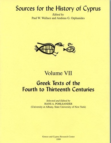 Sources for the History of Cyprus Ser.: Greek Texts of the Fourth to ...