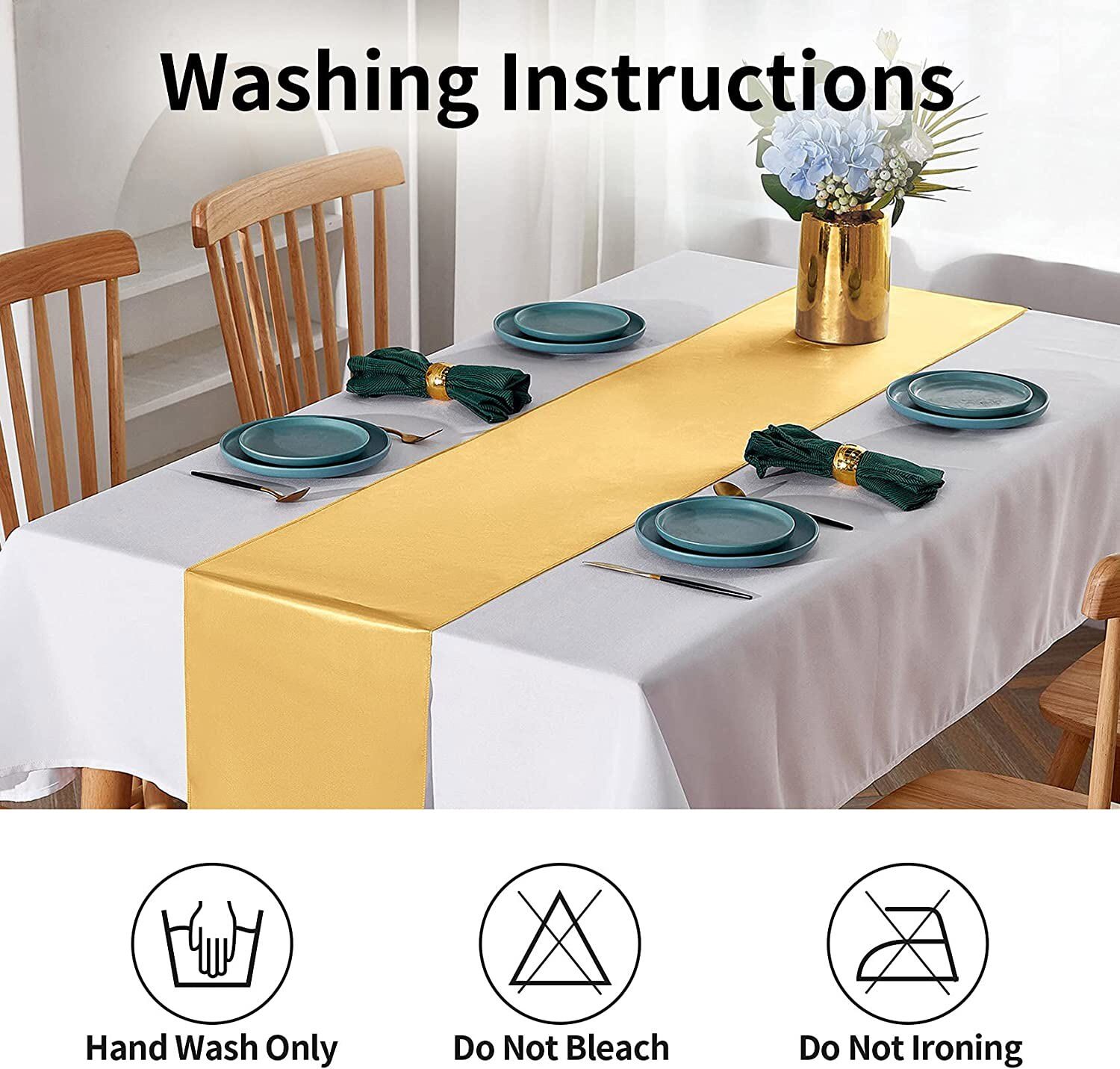5pcs 10 pcs Satin 12x108" Table Runner Wedding Party Reception Catering ...