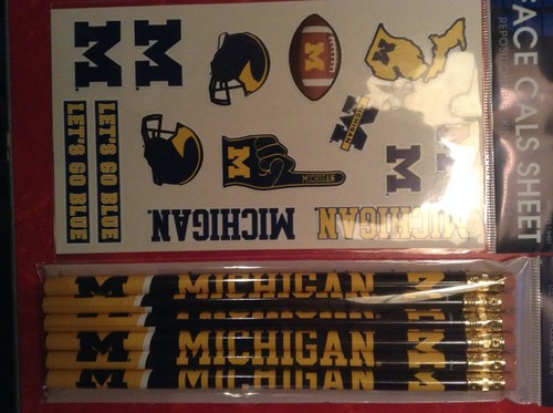 michigan Face-Cals Sheet with 6 pack of pencils | eBay