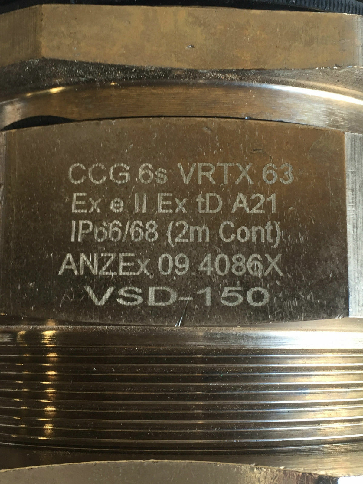 CCG Compression Gland 6s M63 VariTex™ Copper Tape for VSD-150 SWA Cable ...