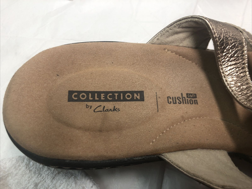 Collection by Clarks Womens Sandals 15190 Size 9.5 M Metalic Gold Color ...