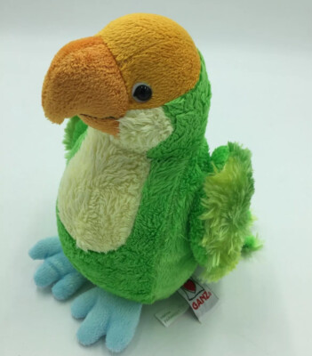 Ganz Webkinz Green Orange Yellow Parrakeet Parrot Bird Plush Stuffed ...