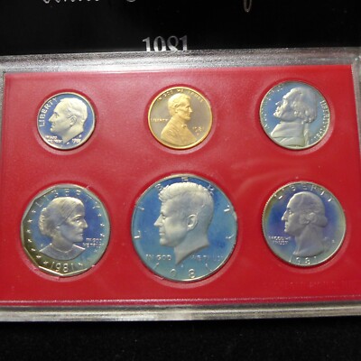 1981 S Complete Type 2 Proof Set (6 Coins) U S Proof Set in Original Box | eBay