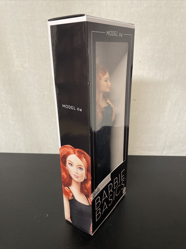 2025 Barbie Basics Model 04 Red Curly Hair Black Long Dress NEW 🔥ships ...