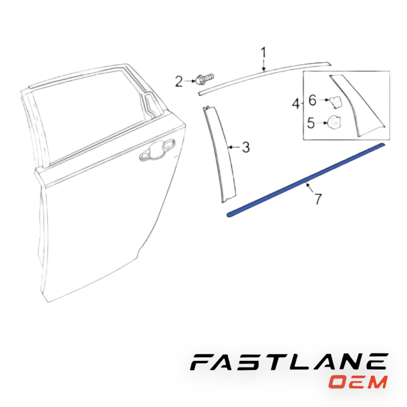 Genuine Honda Molding Assembly R Rear Door 72910-tva-a01 for sale ...