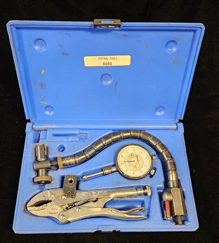 Central Tools 6450 Long Range Dial Indicator Set with Locking Vice Grip ...