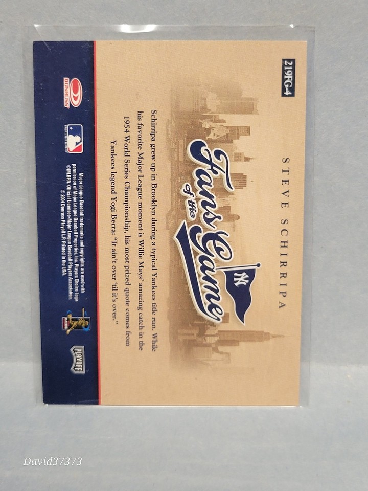2004 Studio Fans of the Game #219 Steve Schirripa | eBay