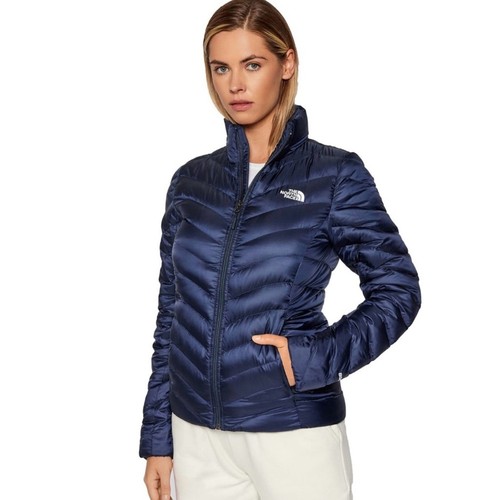 The North Face Women’s Sz L Blue Trevail Down Filled Jacket Puffer Zip ...