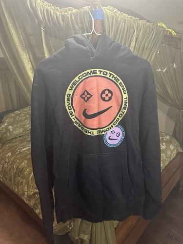 “End Time Go Home Baby” Smiley Hoodie – Unofficial Nike/LV Parody (M/L ...
