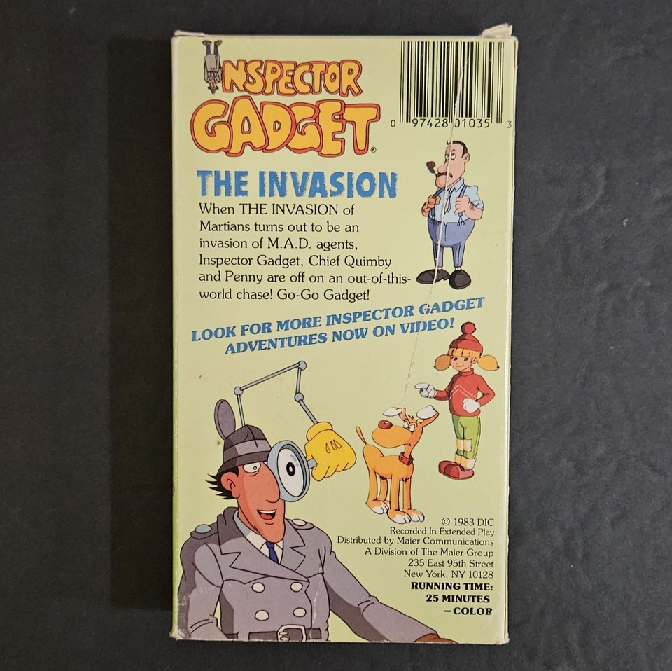 Inspector Gadget: the Invasion Vintage Cartoon Animation (1983 VHS ...