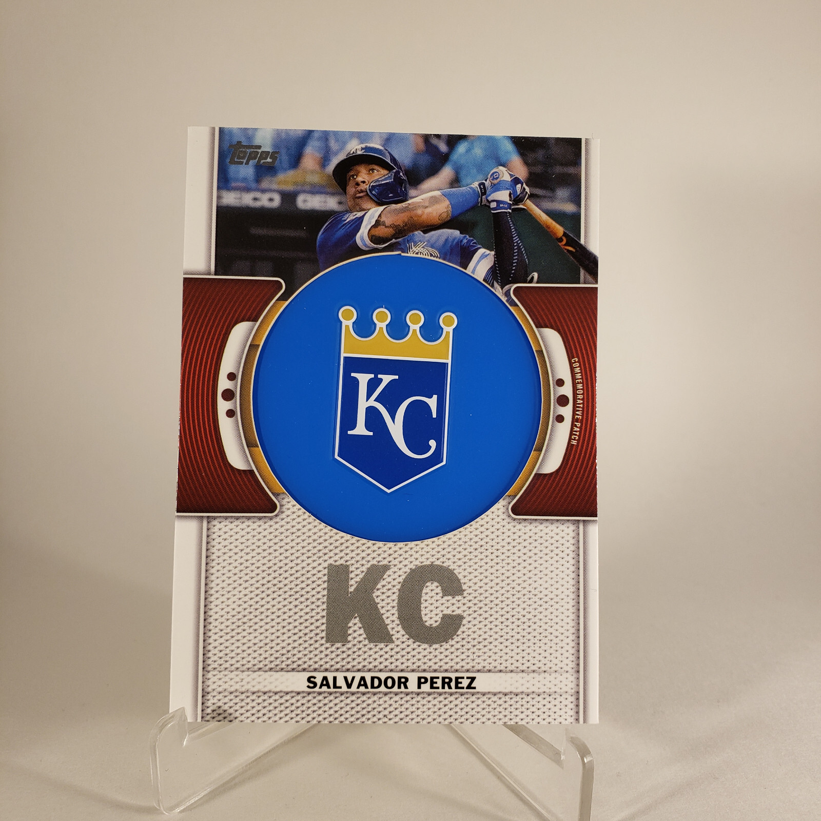 2023 Topps Series 1 Salvador Perez Commemorative Team Logo Patch #TLP ...