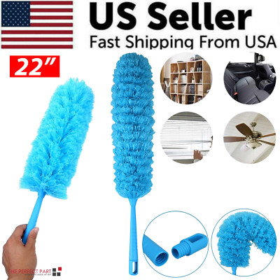 Microfiber Duster Cleaning Brush Dust Cleaner Bendable Handle Soft ...