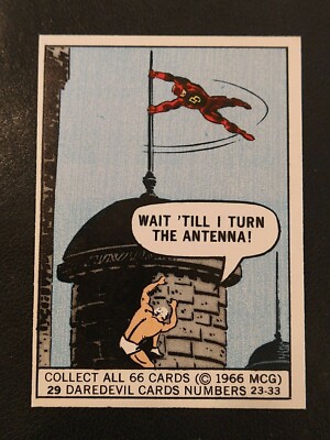 1966 Donruss MARVEL SUPER HEROES Daredevil #29 -- Wait 'Till I Turn the ...