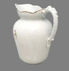 Antique White Tea Leaf Ironstone Pitcher 11 1/2" Chelsea Bishop ...
