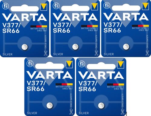 5 Piles VARTA V377 SR626 SR626SW avec oxyde d'argent ( ( 5 Blister de ...