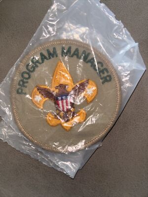 New In Bag Program Manager Boy Scout Position Patch | eBay