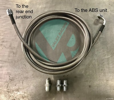 Stainless Main Rear Brake Line Replacement Kit For 99-02 Chevy ...