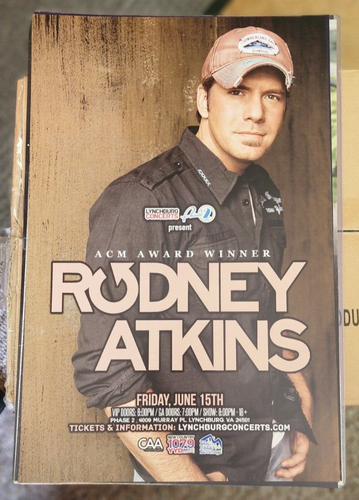 Rodney Atkins ORIGINAL Concert Poster 2018 Country music | eBay