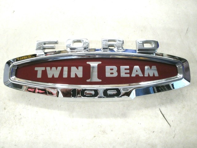 66 1966 Ford F100 Truck Twin I Beam Chrome Fender Emblems OEM for sale ...