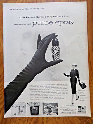 1956 Helene Curtis Spray Net Ad New Idea in Hair Sprays Purse Spray | eBay