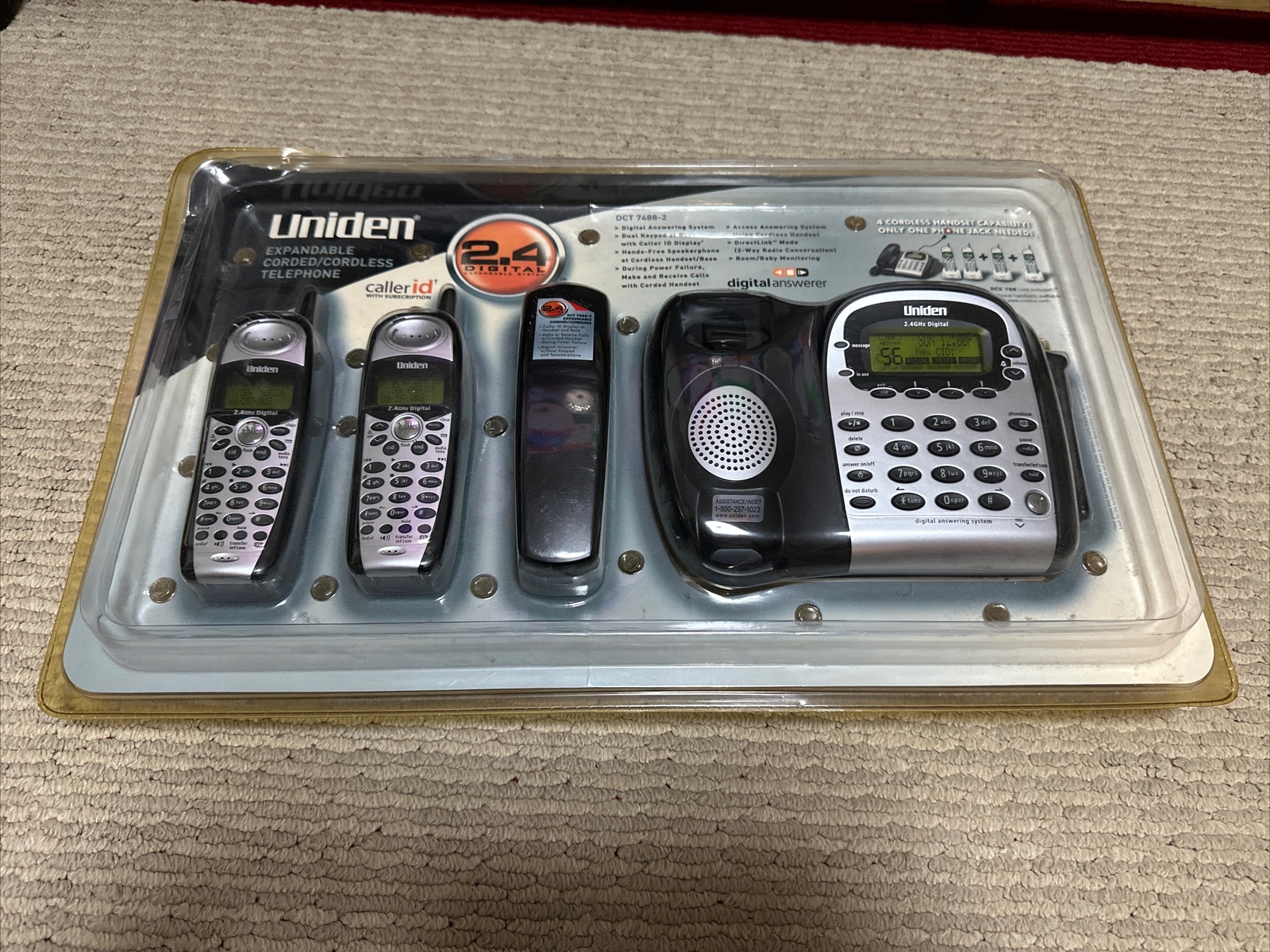 Brand New Sealed Uniden DCT 7488-2 Corded Phone Answering System 2 ...