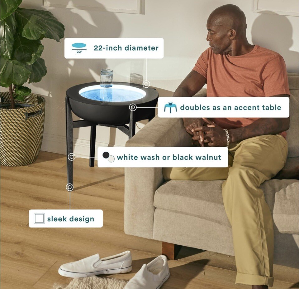 Homedics Drift Sandscape Solid Wood Sand Table Stand 21 Inch (Large ...