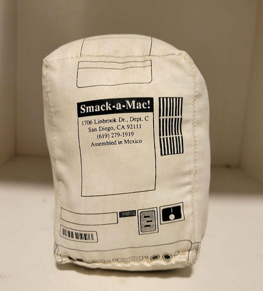 Vintage Rare Apple Computer Smack-a-Mac Cushion Rainbow Logo Macintosh ...