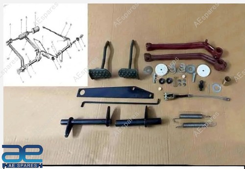 Accelerator Brake & Clutch Pedal Assemblies Set Fit Willys jeep MB GPW ...