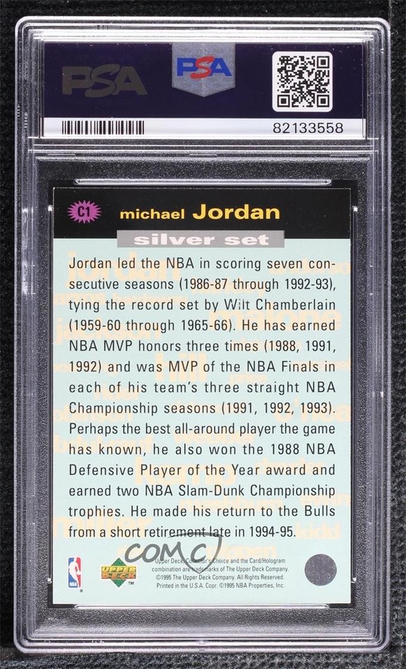 1995 Collector's Choice Prize Crash the Game Silver Scoring Michael ...