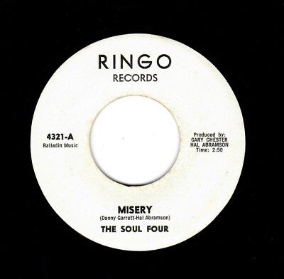 NORTHERN/SOUL HARMONY-SOUL FOUR-MISERY/YOU'RE THE ANGEL-RINGO 4321 | eBay