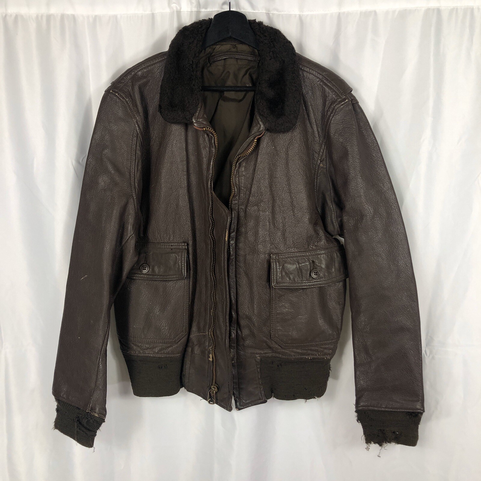 US Navy Leather G-1 Flight Jacket Vietnam War | eBay