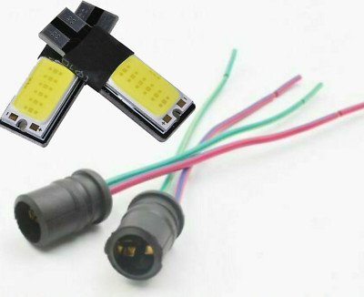 2 x T10 (501) W5W SMD LED BULB HOLDER & 2 WHITE BULBS SIDE LIGHT ...