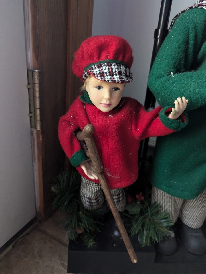 Holiday Creations Animated Motion Christmas Bob Cratchit Tiny Tim | eBay