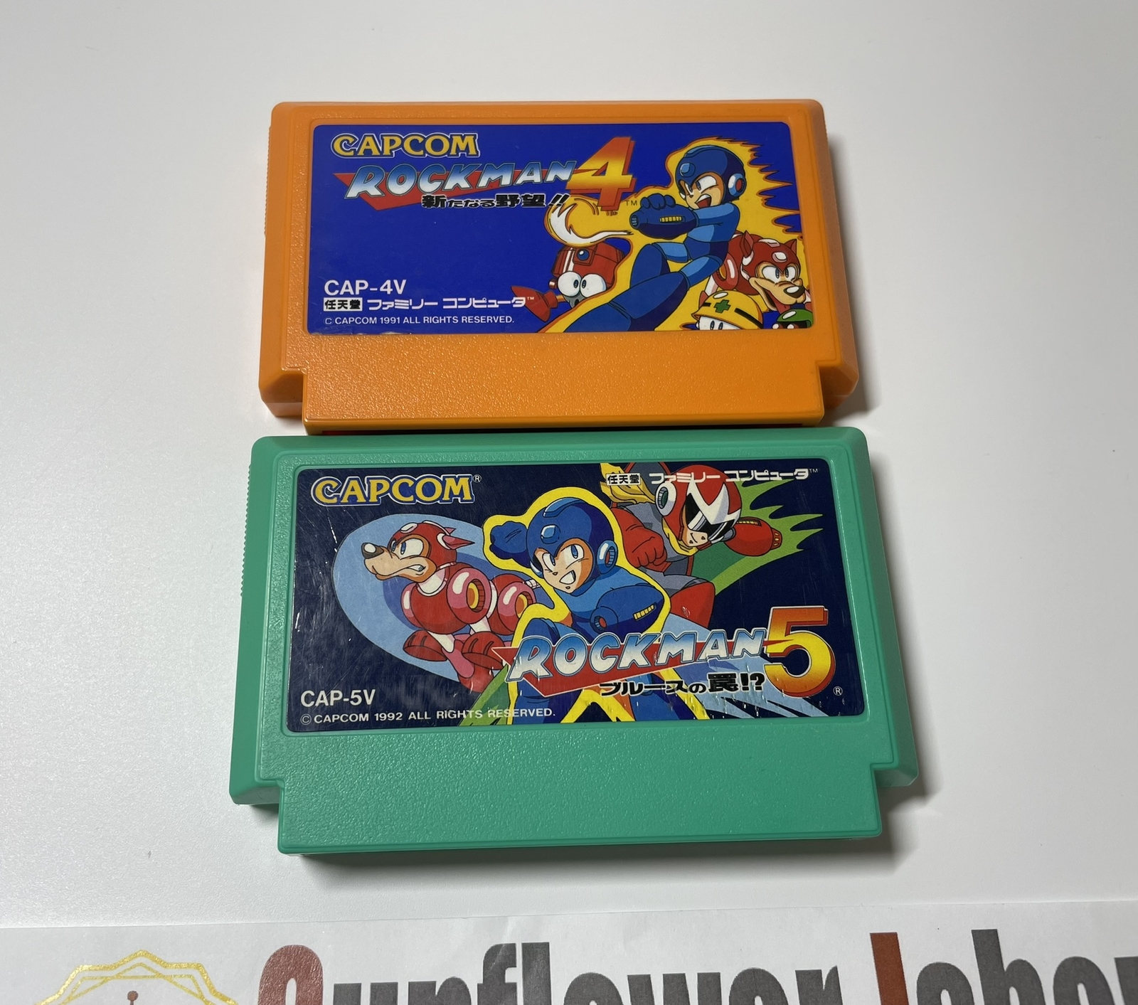 Rockman Lot of 2 4 & 5 set FC NES Nintendo Japan Mega Man Video Games ...