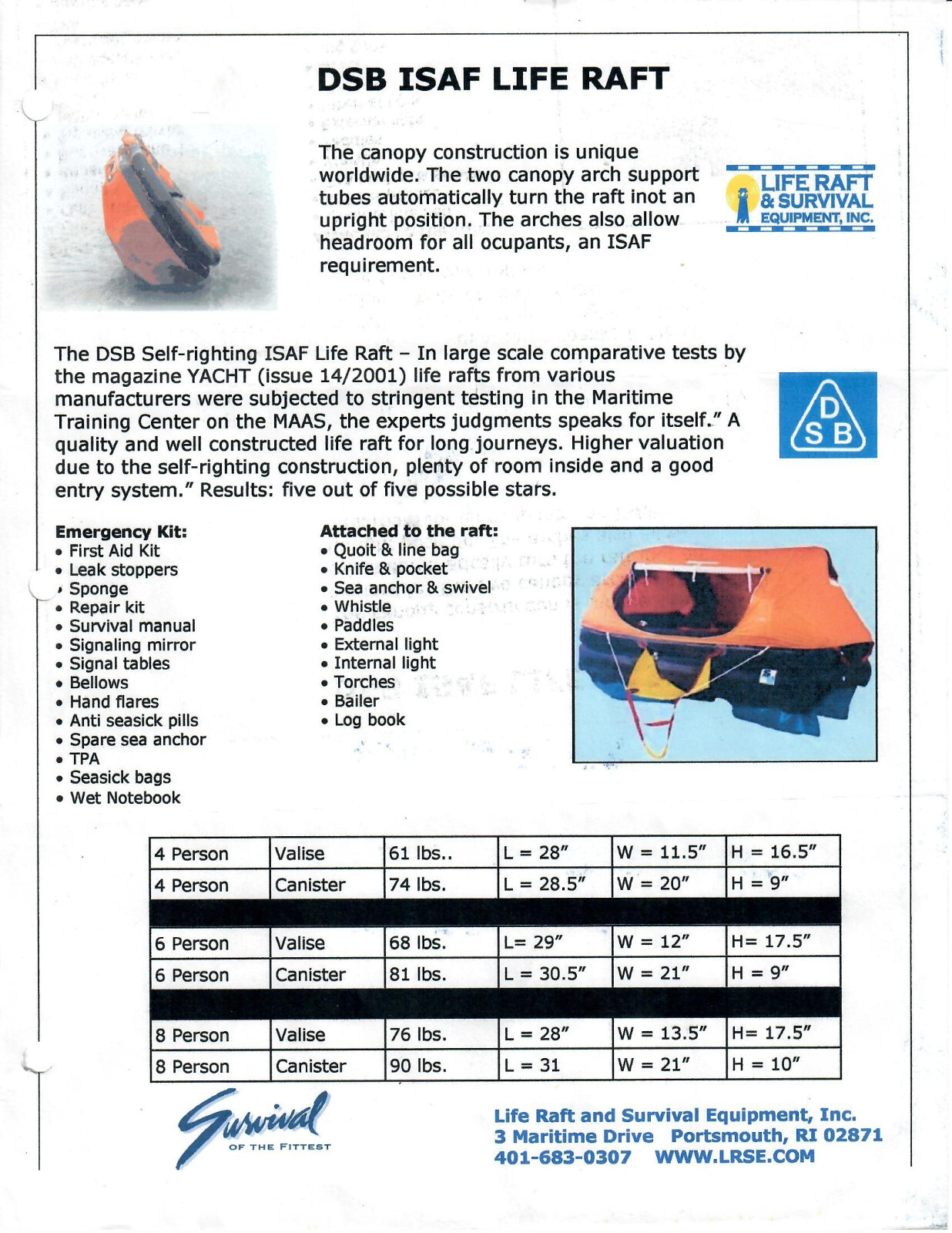 6 person inflatable life raft for sale. Never opened., DSB, | eBay