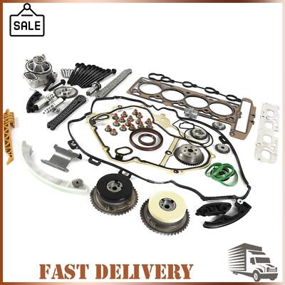 Timing Chain Kit Head Gasket Bolts & Water Pump Set for GM Ecotec 2.0L ...