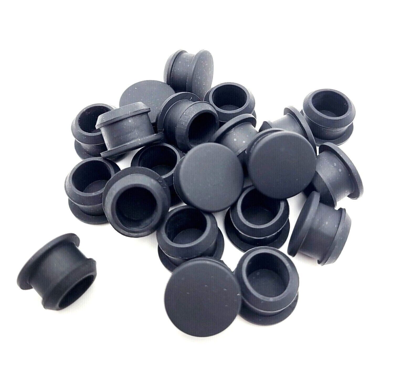 1/2" Solid Rubber Grommet Flexible Hole Plugs for 3/16” Thick Walls 5/8 ...