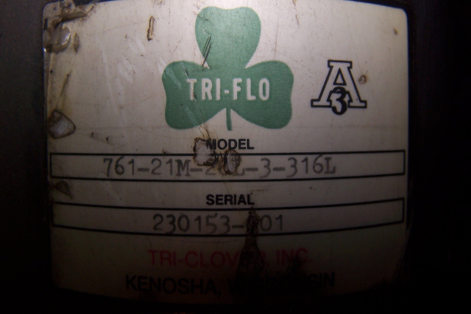 NEW TRI-FLO 3" STAINLESS STEEL AIR ACTUATED VALVE 761-21M-20L-3-316L | eBay