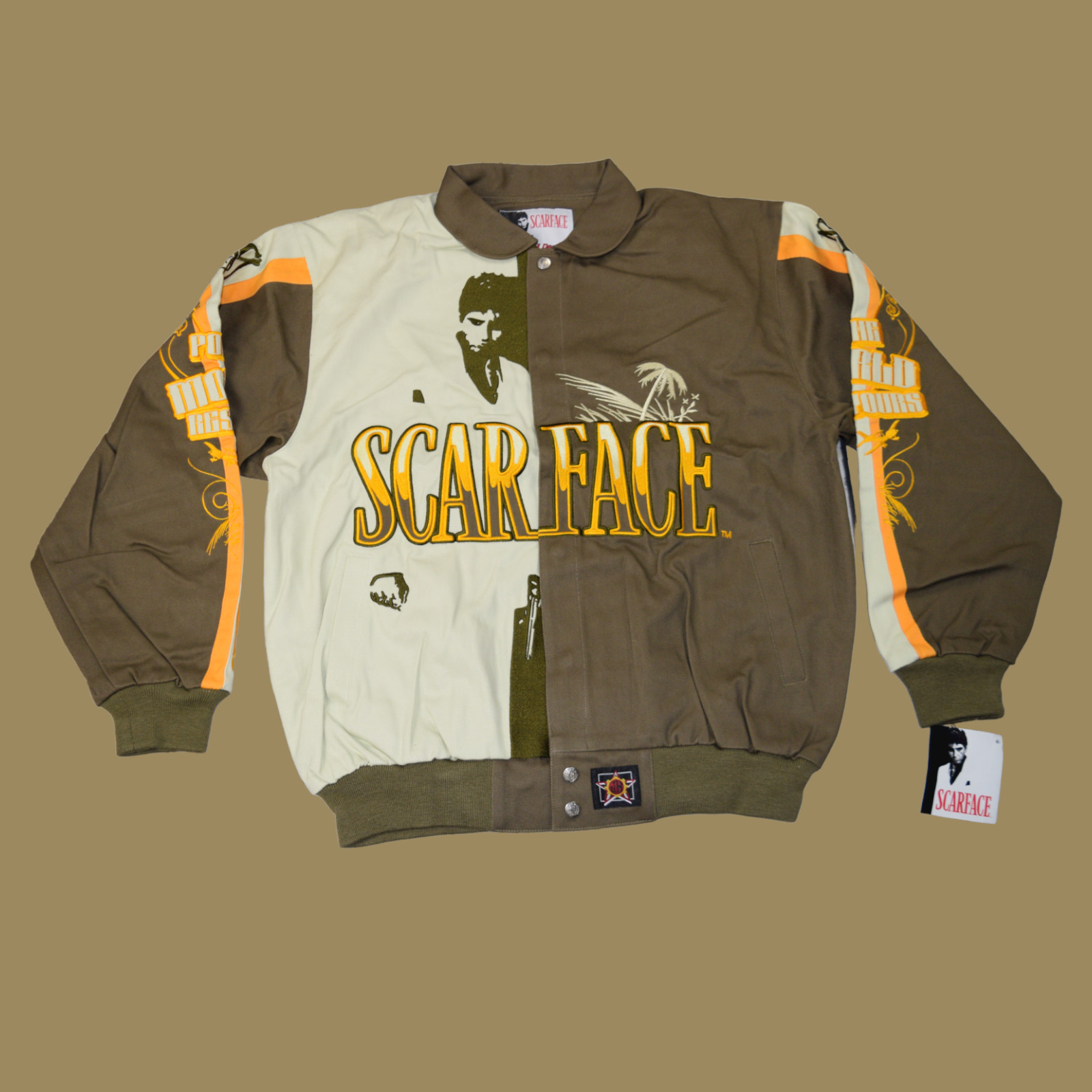 VERY RARE NWT VINTAGE JH DESIGN SCARFACE JACKET SNAP … - Gem