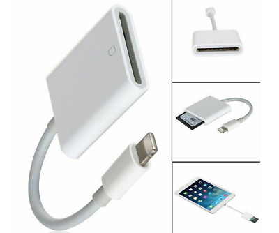 For iPhone to SD Card Camera Reader Adapter for iPhone XR XS max X iPad ...
