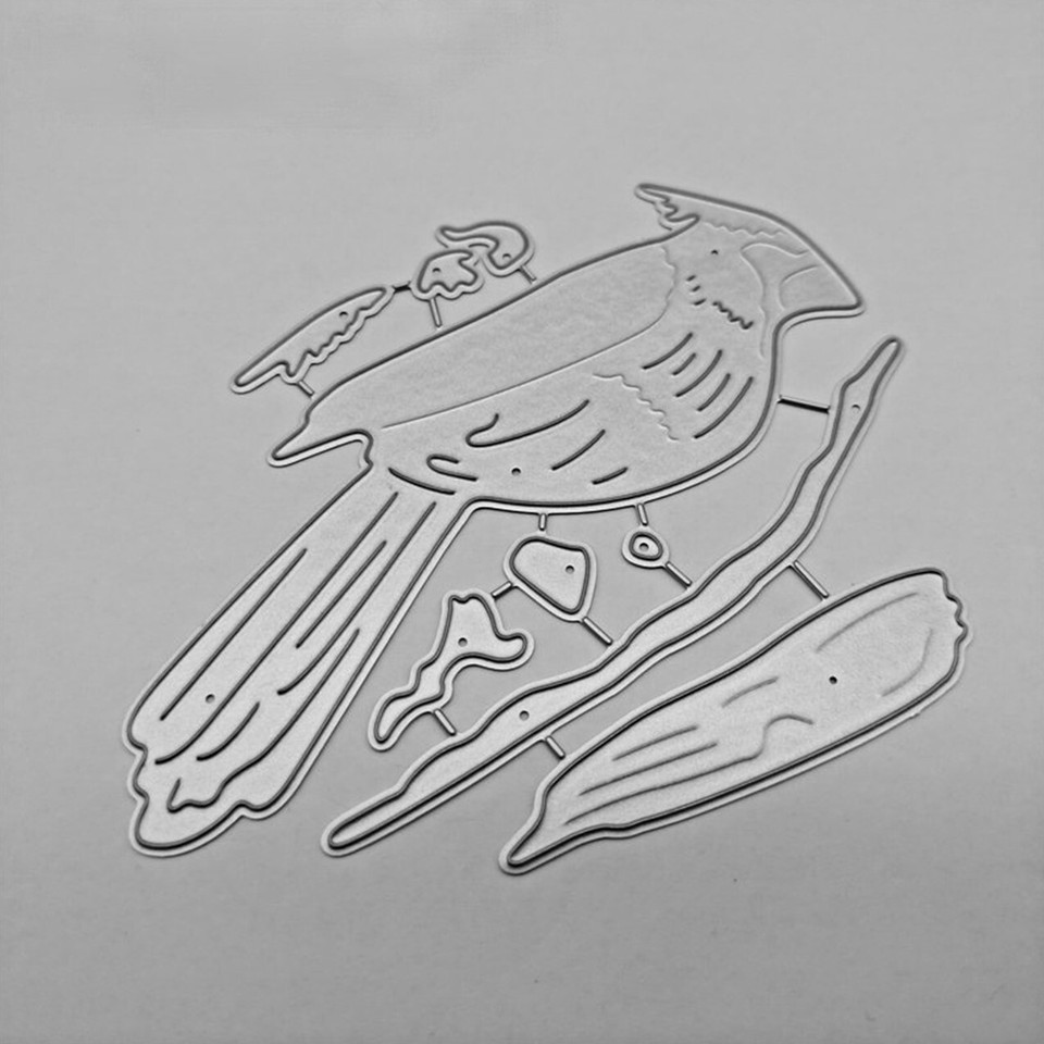 RED CARDINAL CHRISTMAS BIRD Embossing & Cutting Dies - Scrapbooking ...