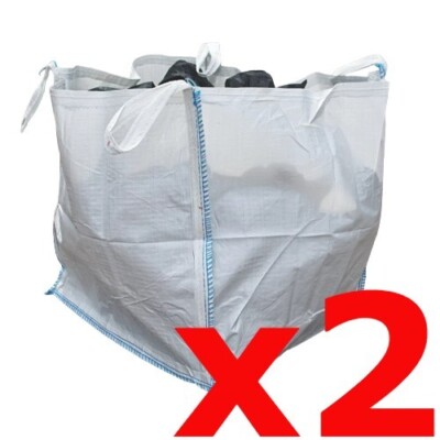 One Ton Bulk Bag Builders Sack Large Rubble Heavy Duty Dumpy Bag (2 ...