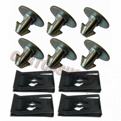Set of 10 Lower Engine Cover Pin Screw+Access Clip FOR Honda Civic CRV ...