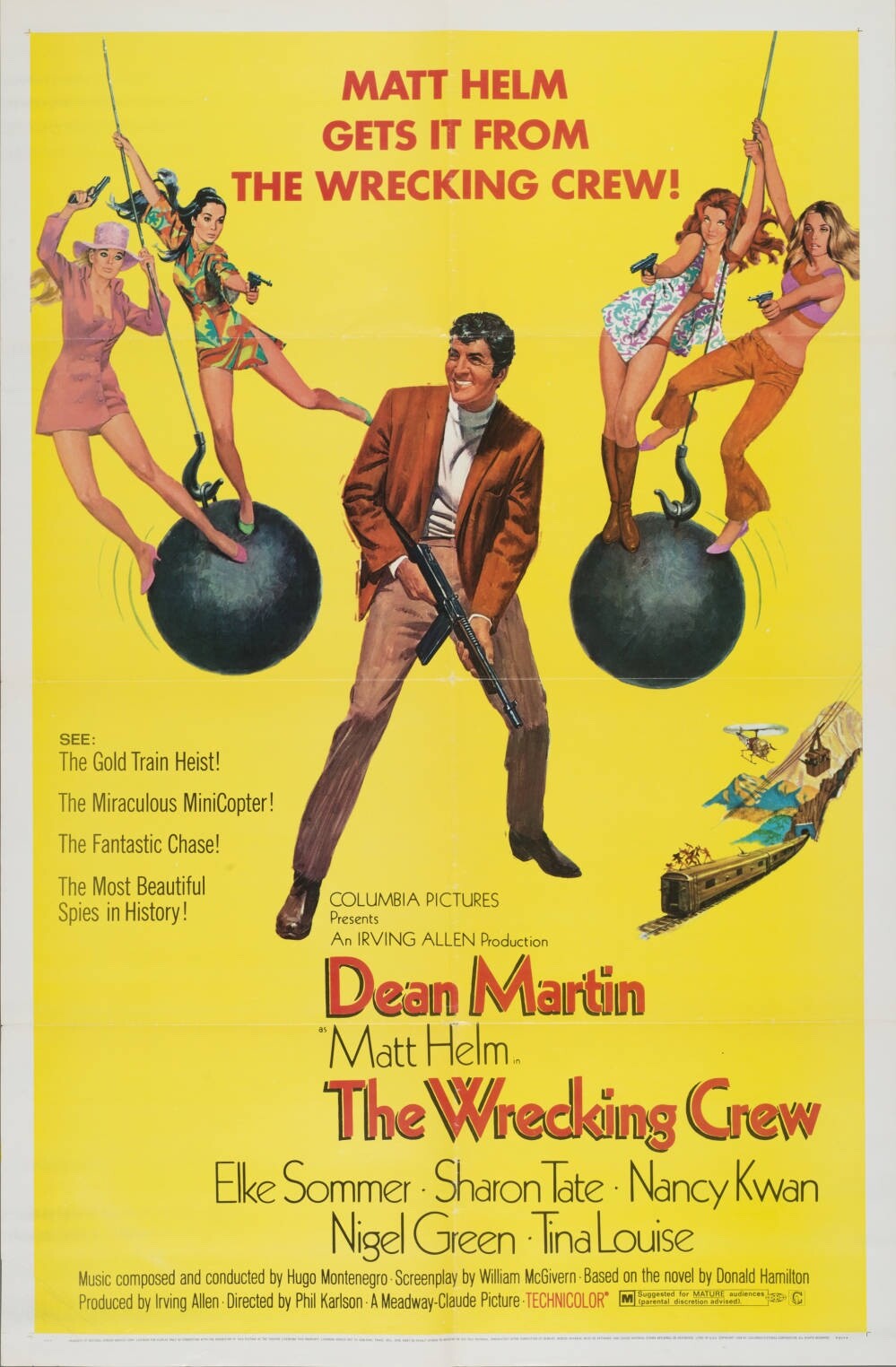 THE WRECKING CREW MOVIE POSTER *2X3 FRIDGE MAGNET* DEAN MARTIN SHARON ...