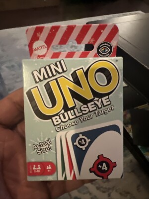 Mattel UNO "Mini UNO BullsEye Edition Card Game "Choose Your Target ...