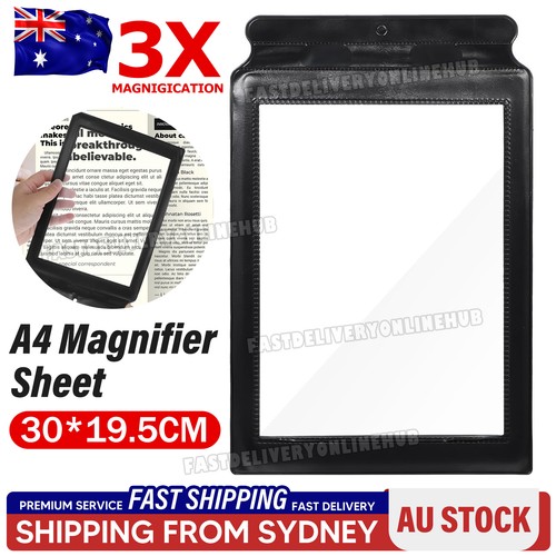 1PC A4 Large 3X Full Page Magnifier Sheet Magnifying Glass For Reading ...