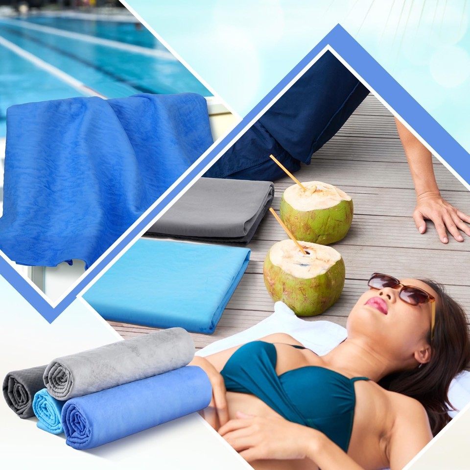 4 Pcs Swim Chamois Towel Shammy Sports Swimmers Towel for Diving ...